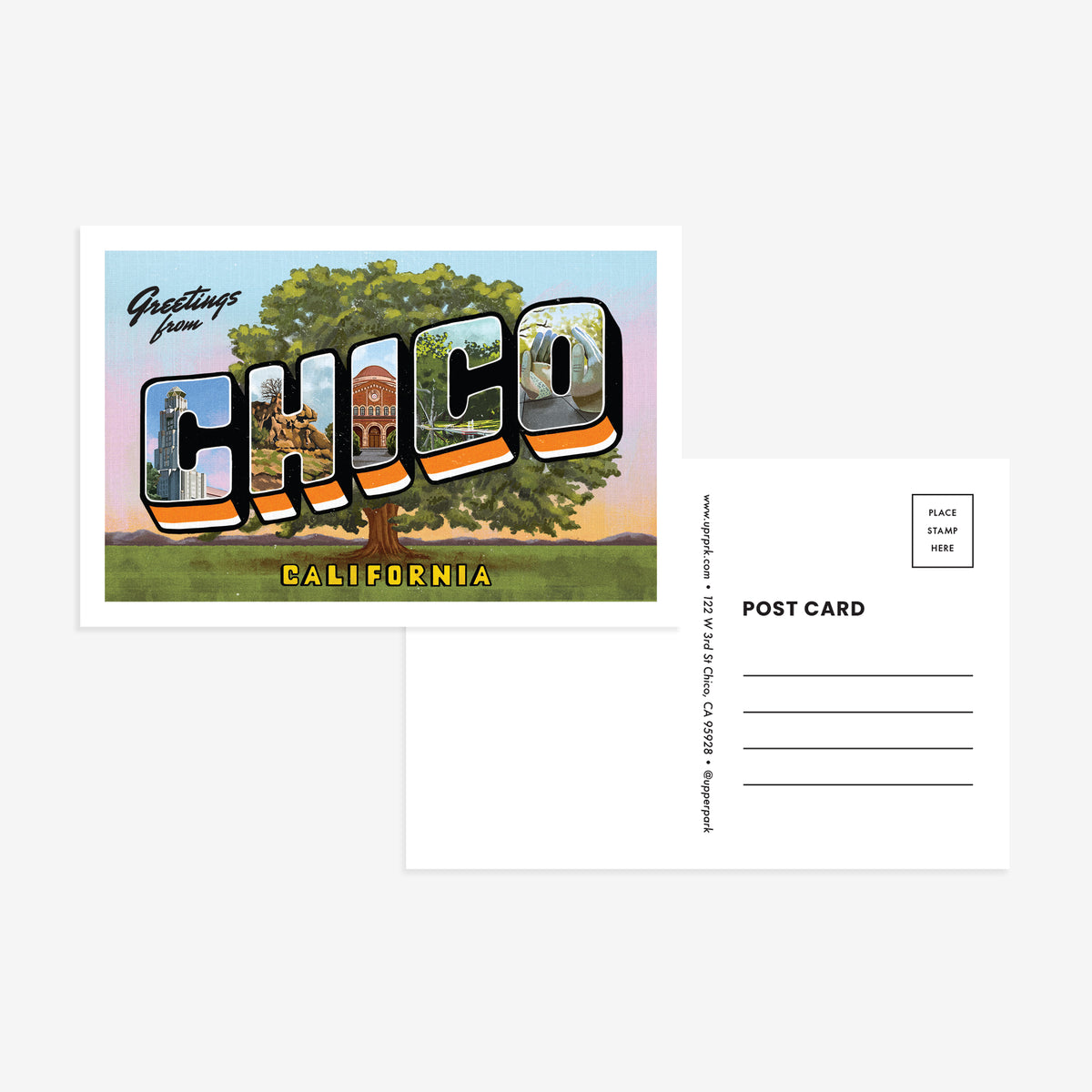 Greetings From Chico Postcard – Upper Park